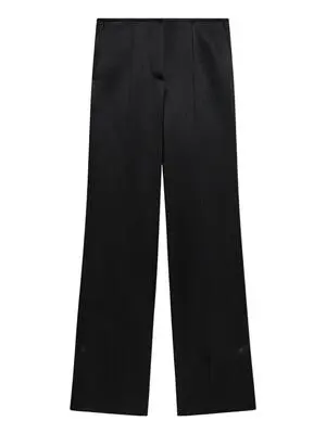 Helmut Lang Minimalist Satin Wide-leg Trousers - Black