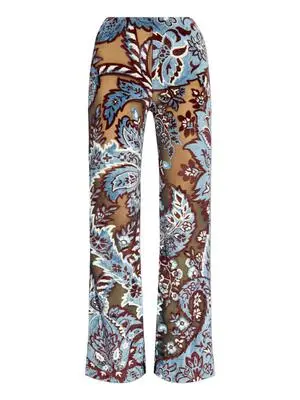 ETRO Etro Tulle Jacquard Velvet Trousers