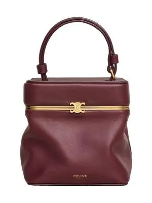 Celine Cube Vanity Case In Calfskin - Syrah