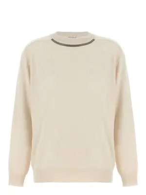 Brunello Cucinelli Crewneck Knitted Jumper - Bone-white