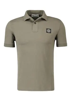 Stone Island Stone Island Logo Patch Polo Shirt Nude