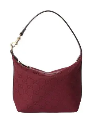 Gucci Gg Monogram Shoulder Bag - Red
