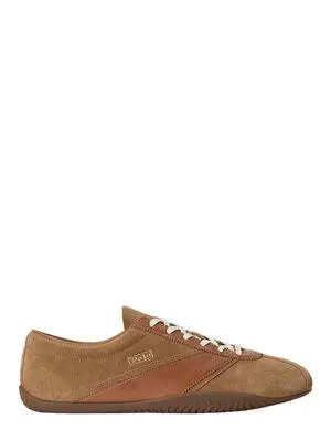 Ralph Lauren Racer Vector Suede Sneakers - Desert Tan