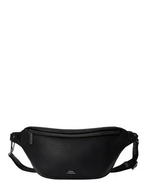 Ralph Lauren Polo Id Pebbled Leather Waistpack - Black