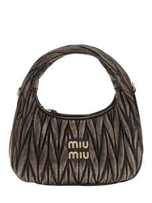 Miu Miu Wander Quilted Leather Bag - Brown