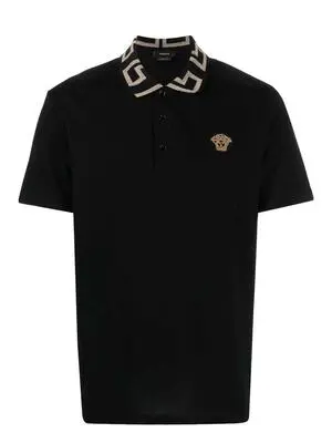 Versace Greca Polo Short Sleeve - Black