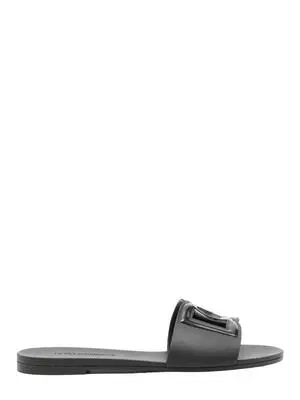Dolce & Gabbana Slide Sandals With Cut-out Detail - Black
