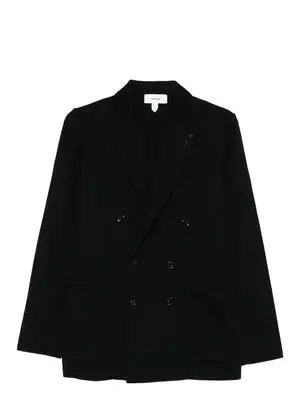 LARDINI Double-breasted Wool Suit - Black