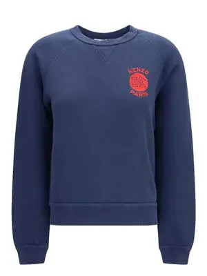 Kenzo Emblem Embroidered Sweater - Blue