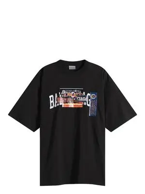 Balenciaga Bumper Stickers T-shirt - Black