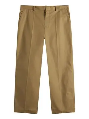 Balenciaga Wide Leg Cotton Chino Pants - Camel