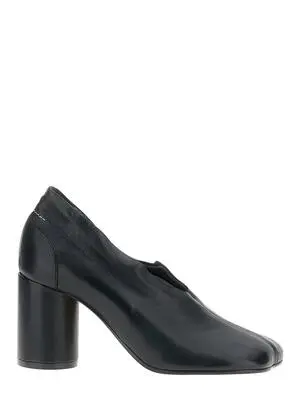 MAISON MARGIELA MM6 Maison Margiela Black Nappa Leather Court Shoes