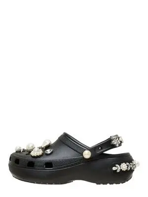 CROCS X Simone Rocha Embellished Platform Clogs - Black