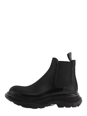 Alexander McQueen Leather Chelsea Boots - Black