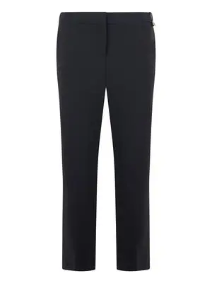 Elisabetta Franchi Crepe Trousers With Belt - Black