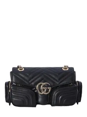Gucci Marmont Gg Mini Handbag - Black