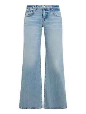 7 For All Mankind 7 For All Mankind Cotton Denim Palazzo Jeans Light Blue