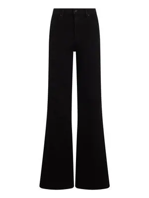 7 For All Mankind Bell-bottom Jeans In Elastic Denim - Black
