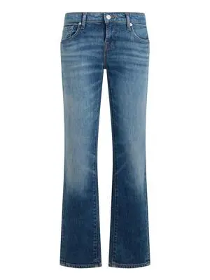 7 FOR ALL MANKIND 7 For All Mankind Straight Leg Mid-Rise Jeans In Stretch Denim