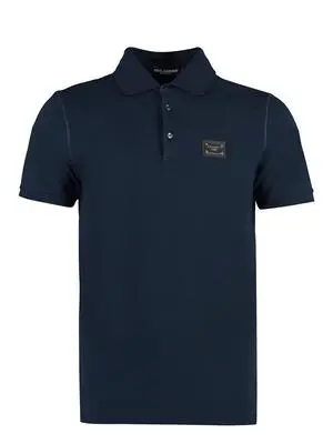 Dolce & Gabbana Short-sleeve Cotton Polo Shirt - Blue
