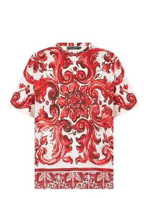 Dolce & Gabbana Printed Cotton T-shirt - Red
