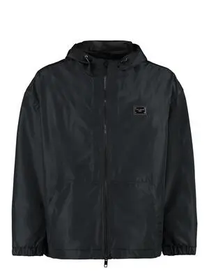 Dolce & Gabbana Technical Fabric Hooded Jacket - Black