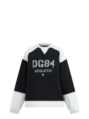 Dolce & Gabbana Cotton Graphic Print V-neck Sweatshirt - Multicolor