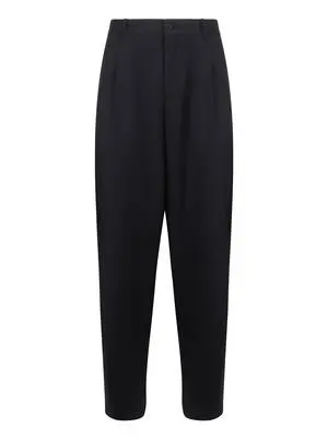 Giorgio Armani S Virgin Wool Trousers - Blue