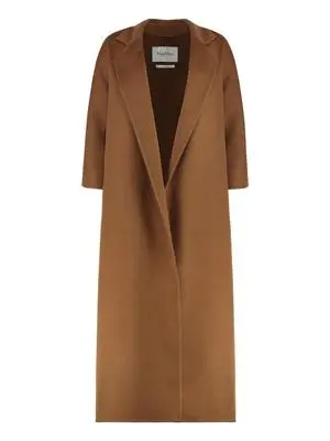 Max Mara Long Lapel Jacket In Camel Wool - Brown