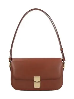 A.p.c. Grace Baguette Mini Handbag - Brown
