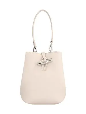 Longchamp Le Roseau Xs Grainy Leather Mini Bucket Handbag - Ivory