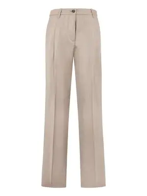 NINE:INTHE:MORNING Relaxed-fit Wool-silk Trousers - Sand
