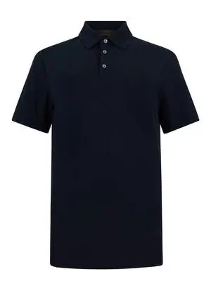 SLOWEAR Short-sleeve Cotton Polo For - Black