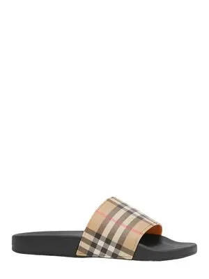 Burberry Check Detail Mini Slides - Arcbeipchk