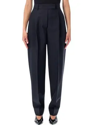 RÓHE Daria Tapered Pleated Wool-mohair Trousers - Blu