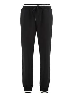 DOLCE & GABBANA Dolce & Gabbana Cotton Track Pants For Men With Ribbed Hems