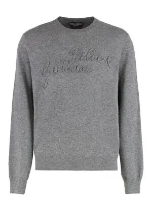 Dolce & Gabbana Virgin Wool Crew Neck Sweater - Grey