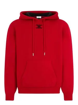 Celine Hooded Sweater In Cashmere - Red