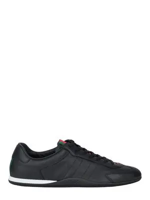 Gucci Leather Lace-up Sneakers - Black
