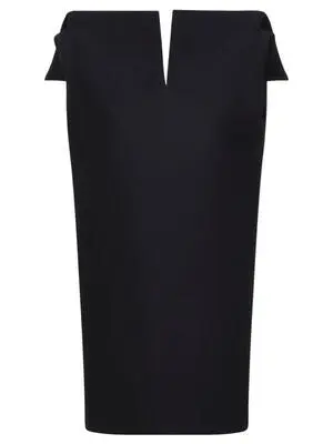 Balenciaga Wool & Silk Blend Mini Dress - Black