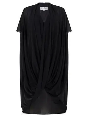 MAISON MARGIELA Asymmetrical Draped Mini Dress - Black
