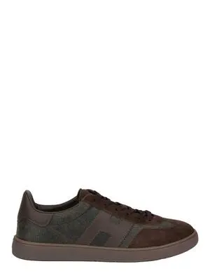 Hogan Athletic Sneakers With Leather Detailing And Anti-slip Sole - Brown