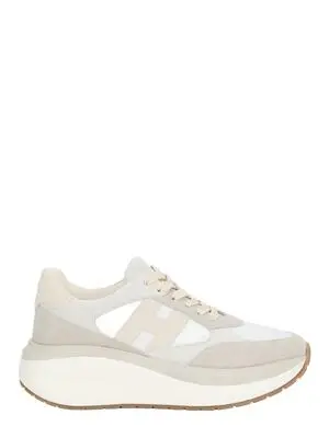 Hogan Maxi I Active Leather Sneakers With Chunky Sole - Ivory