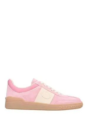 VALENTINO VALENTINO GARAVANI Low-Profile Suede And Leather Lace-Up Sneakers