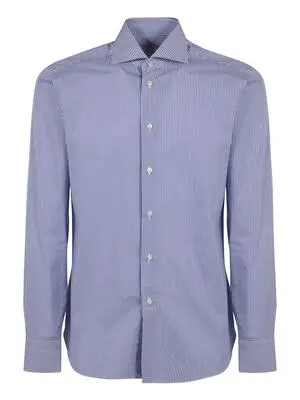 BORRIELLO NAPOLI Striped Cotton Shirt - Blue