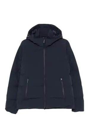 Paul & Shark Hooded Quilted Zip-up Jacket - Blue