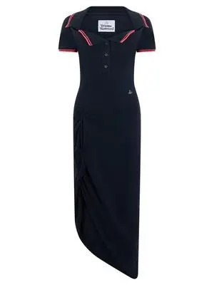 VIVIENNE WESTWOOD Vivienne Westwood Asymmetrical Hem Midi Dress Blue