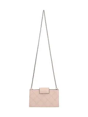 Tory Burch Tory Burch Quilted Lamb Leather Wallet On Chain With Magnetic Flap Pink