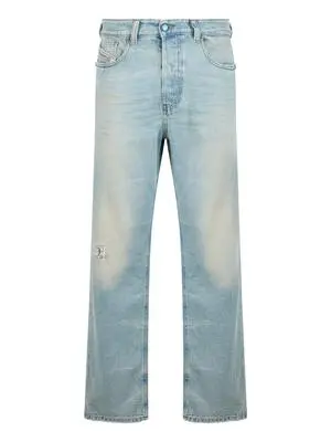 DIESEL® Straight Leg Cotton-blend Jeans - Light Blue