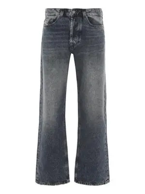DIESEL® DIESEL Relaxed Straight-Leg Jeans With Eagle Double-Stitching